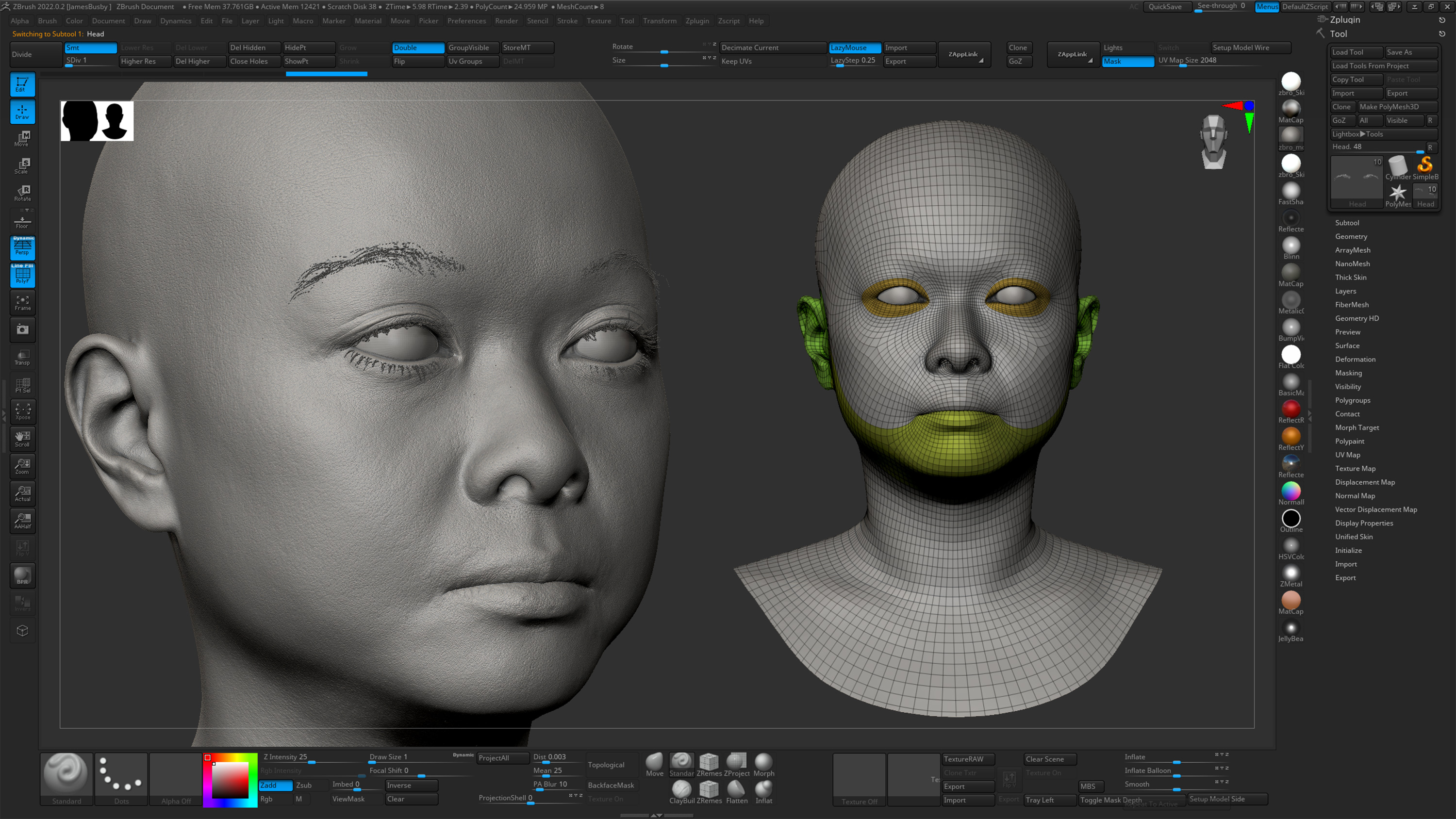 HD Female 3D Head Model 17